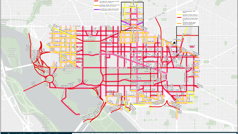 Inauguration Day 2025: Updated map of road closures, routes and timing