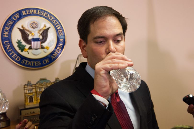 Marco Rubio's 'awkward' drinking water moment still baffles the internet