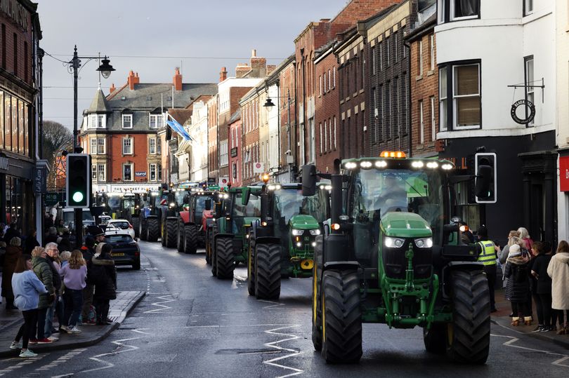 Northumberland farmers protest Labour's October budget with A1 convoy ...