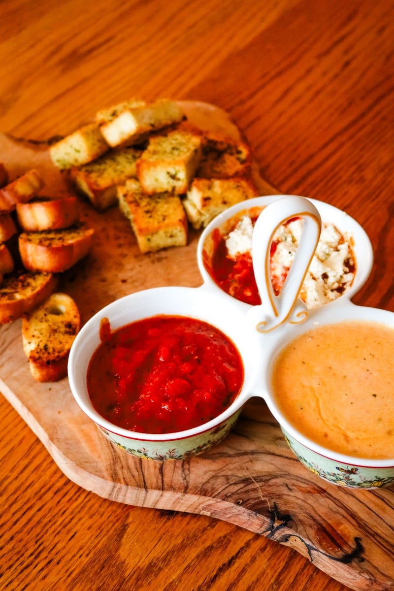 Italian Triple Dipper (Simple Bread Board Idea)