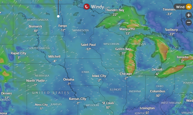 Map Shows Midwest Cities to Freeze in Sub Zero Temperatures Next Week