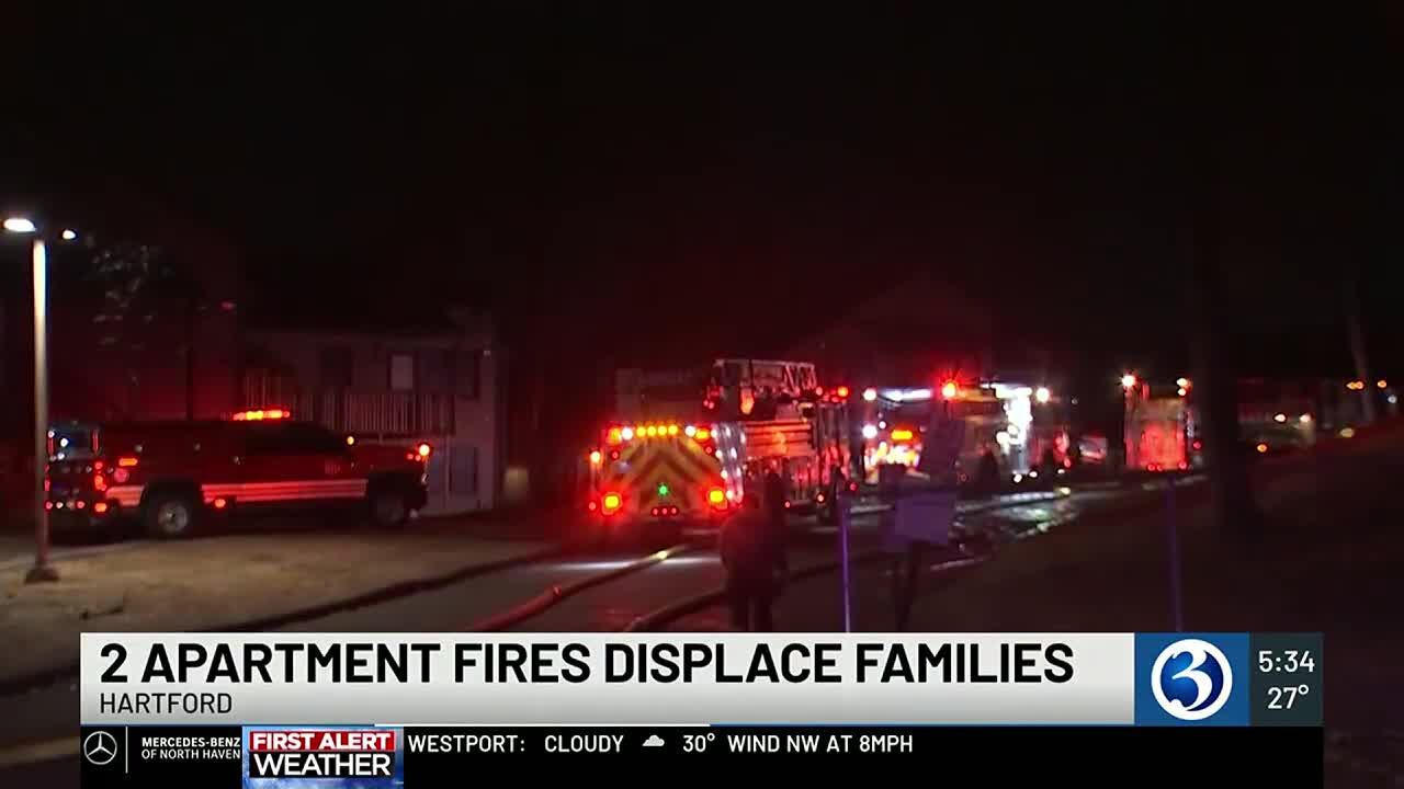 2 apartment fires displaces families in Hartford