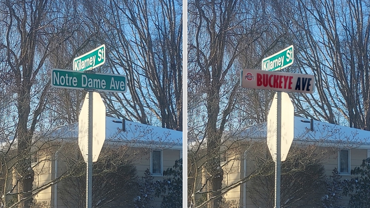 Cuyahoga Falls mayor temporarily renames Notre Dame Avenue ahead of ...