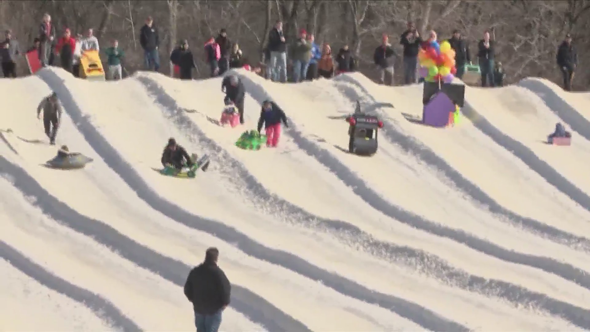 River-Cade Homemade Cardboard Sled Races