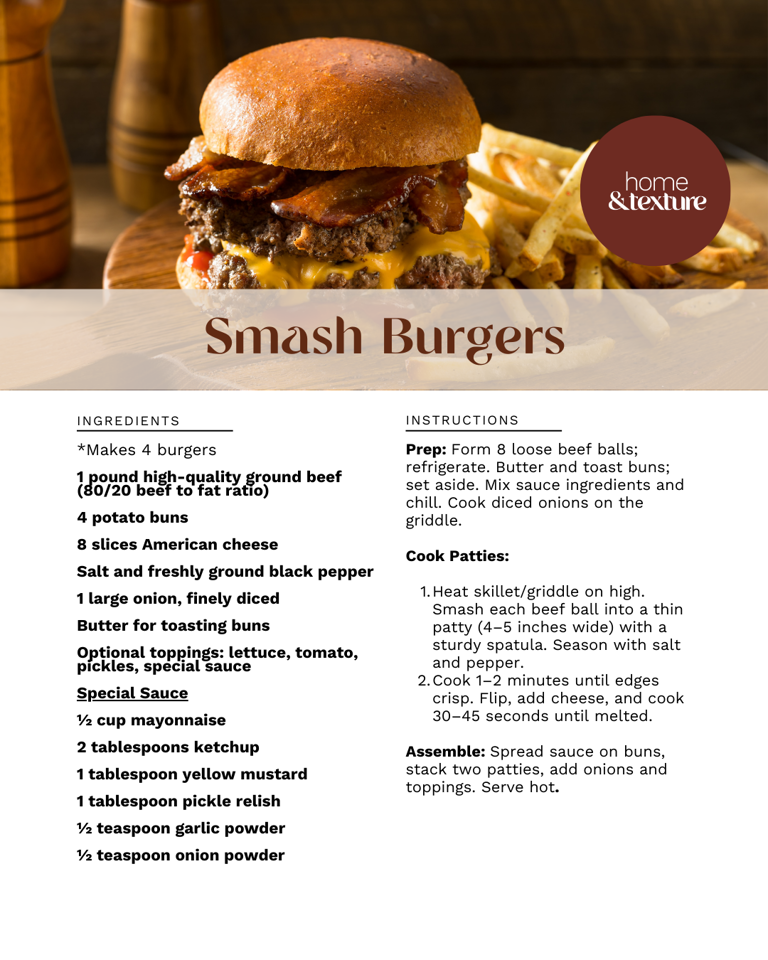 Smash Burger Recipe