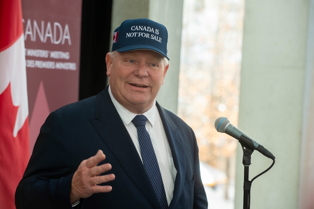 Doug Ford's 'Canada is not for sale' hat causes sensation