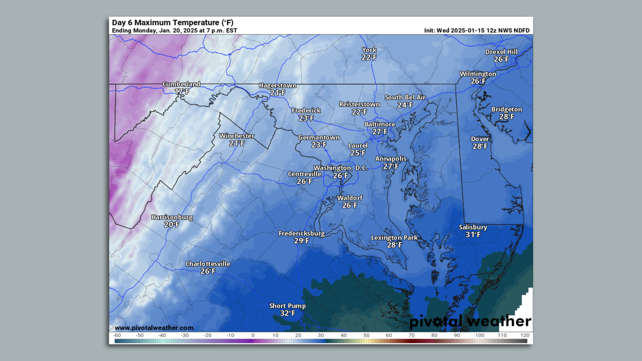 Abnormally cold weather forecast for Trump's inauguration