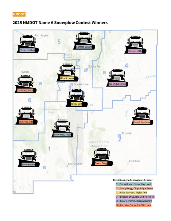 New Mexico Department of Transportation announces 2025 snowplowing ...