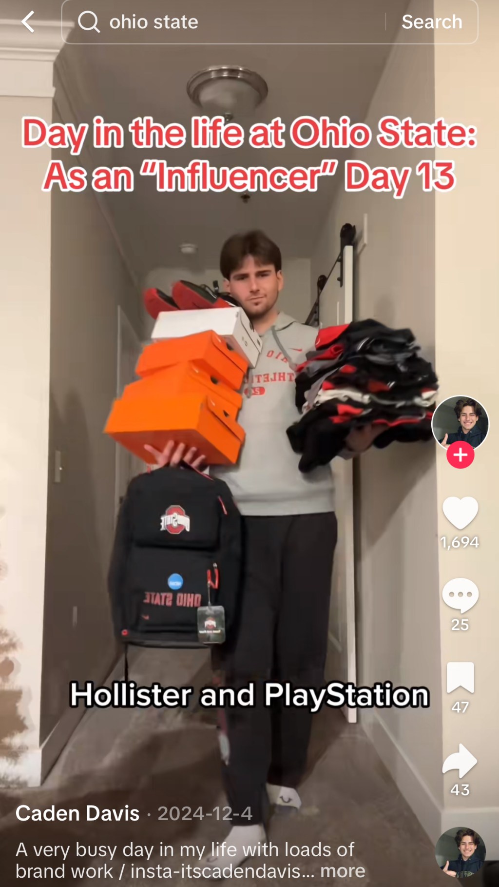 Ohio State kicks TikTok star off team ahead of national championship game