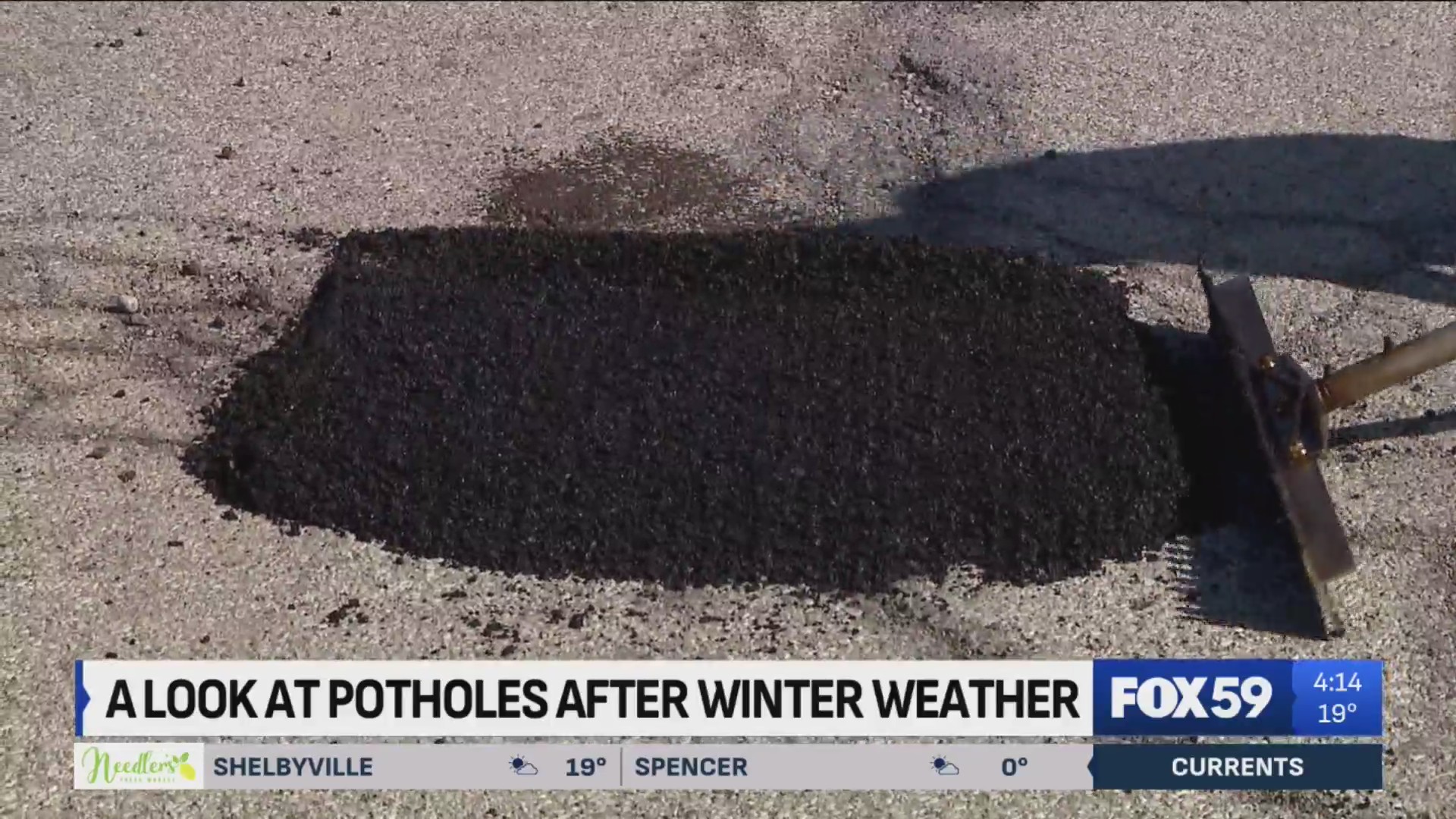 Potholes beginning to form after winter weather passes through central ...
