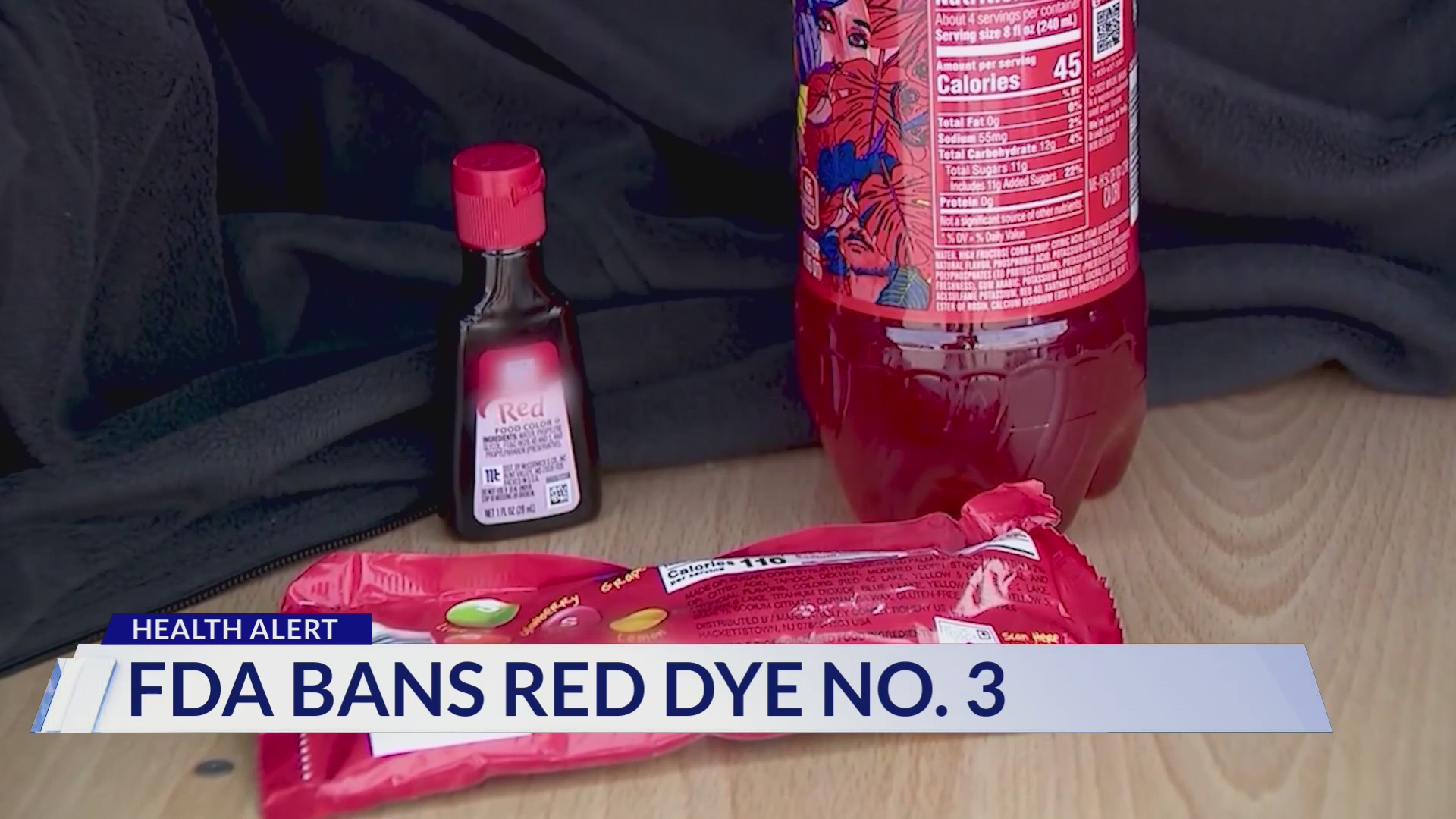 FDA bans use of red dye no. 3 in food, medications