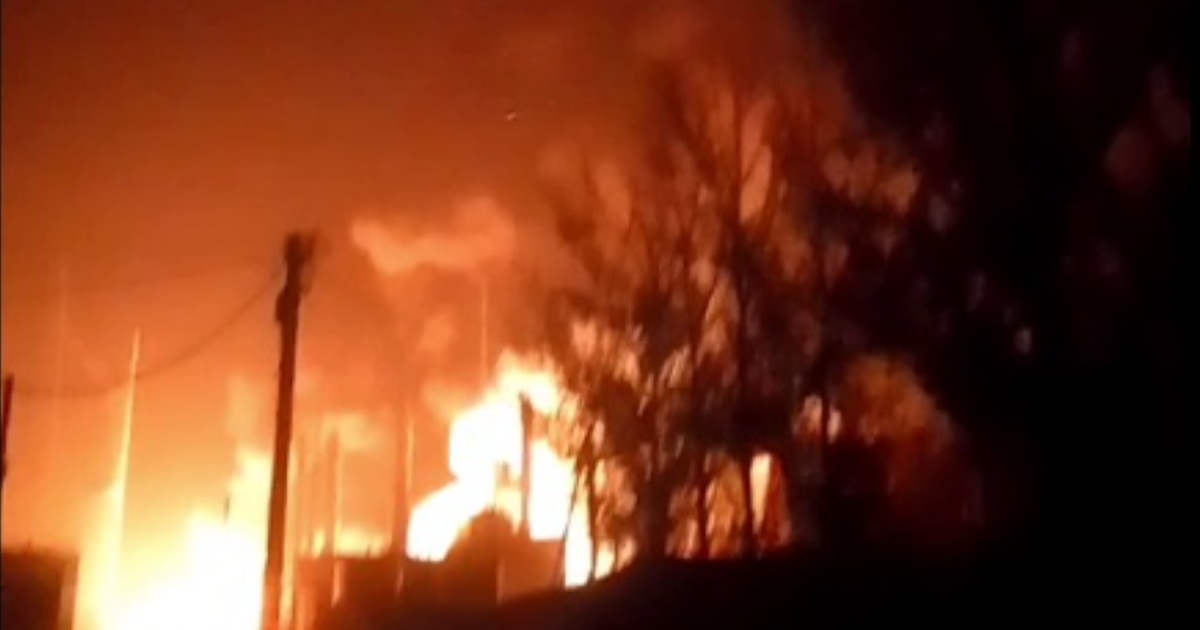 Fire Breaks Out at Russian Oil Depot After Drone Strike