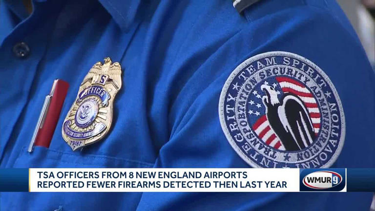 TSA officers from eight New England airports detect 48 firearms in 2024
