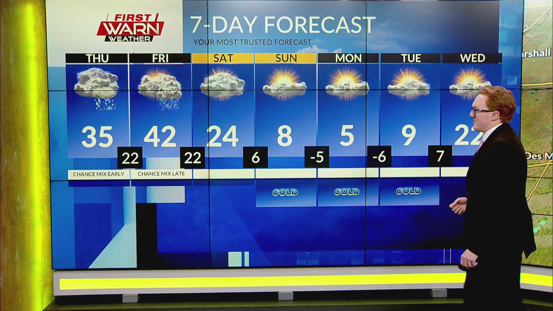 Wednesday Night Weather Forecast (1/15/25)