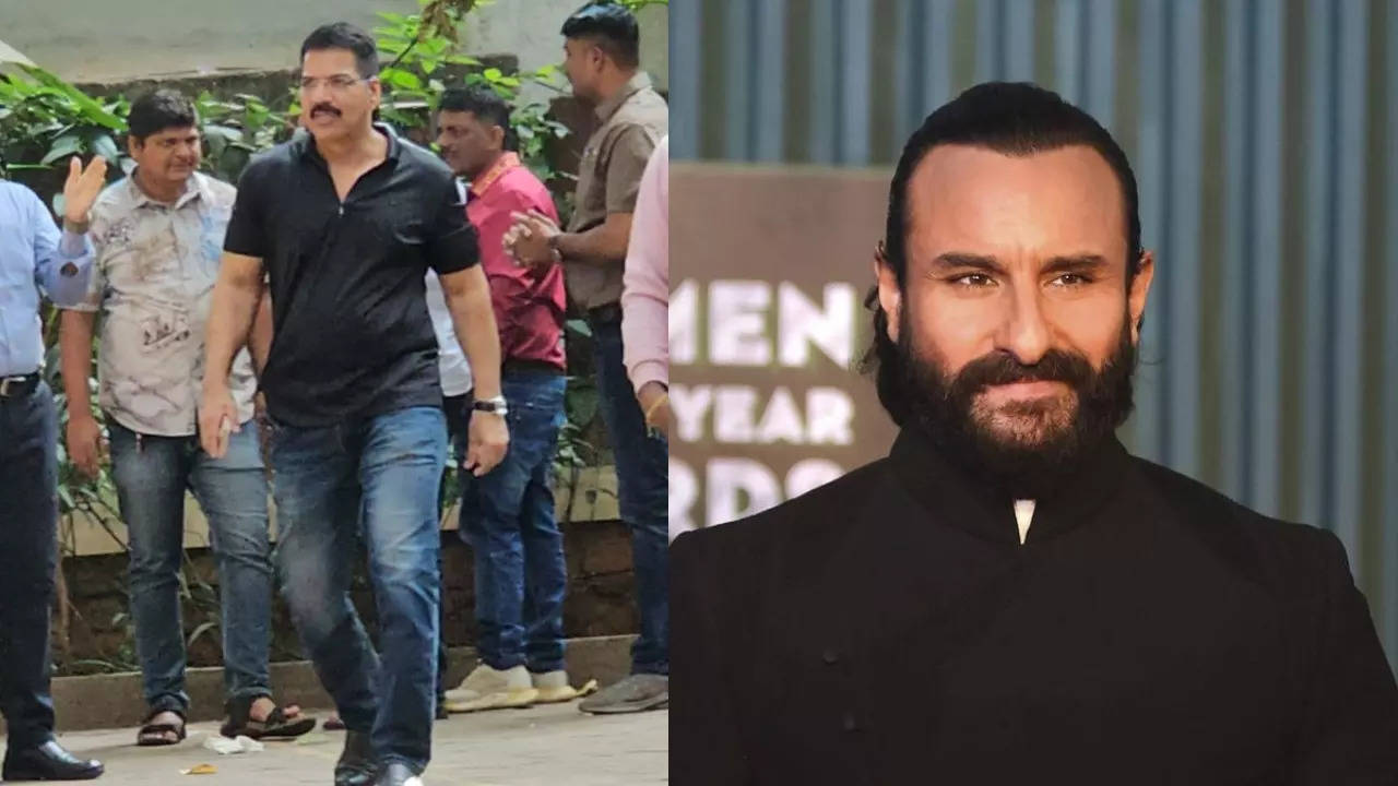 Mumbai police officer Daya Nayak arrives Saif Ali Khan's house for investigation after the actor ...