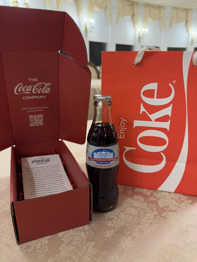 Coca-Cola gives Donald Trump an inaugural Diet Coke bottle years after ...