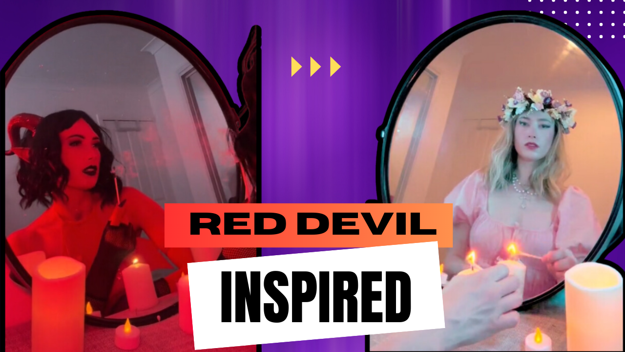 Going Red Devil-Inspired Body Paint Transformation