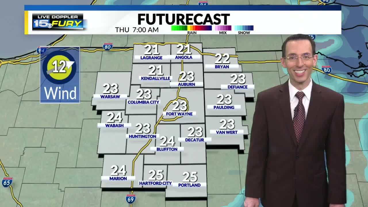 Highs return to the 30s Thursday