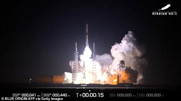 Jeff Bezos' Blue Origin rocket lifts off from Florida on debut mission