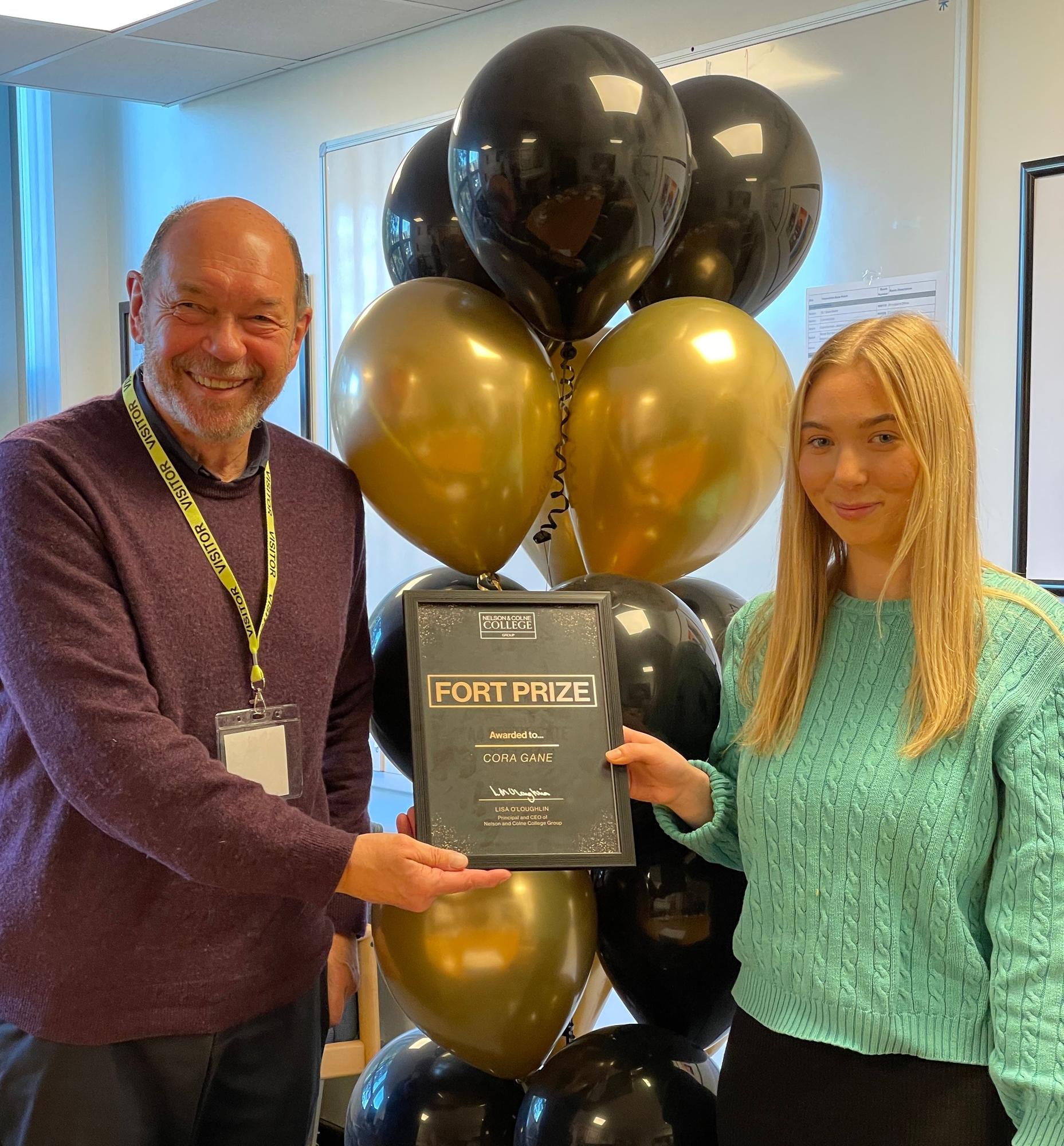 Top A-Level achiever honoured with Nelson and Colne College’s Robert ...