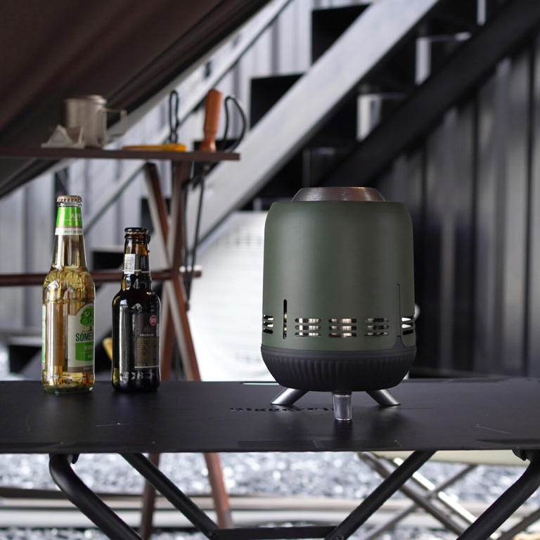 らせん状の炎が立ち上がる Fire Meisterから小型焚き火台「Rasen」発売