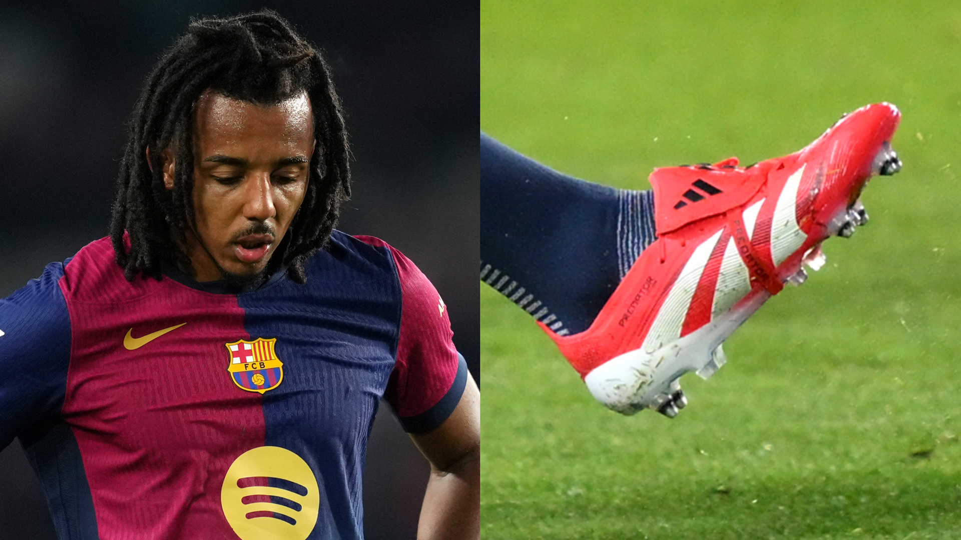 Barcelona's Jules Kounde jokingly calls out adidas as he's cruelly ...