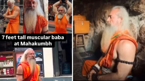 7-feet tall ‘muscular baba’ from Russia at Mahakumbh left teaching to ...