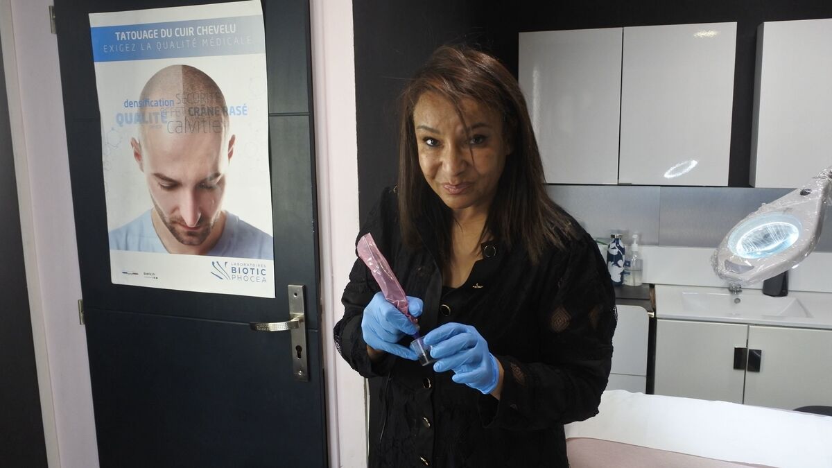 Métier : Isabelle Rousseau pigmente les crânes chauves en pleine campagne