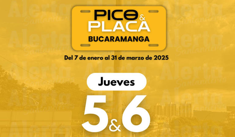 ¡Evite sanciones! Este es el pico y placa en Bucaramanga, Floridablanca, Piedecuesta y Girón ...