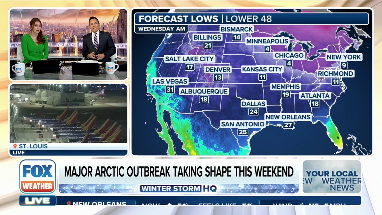 Polar vortex to send temperatures tumbling below freezing for majority ...
