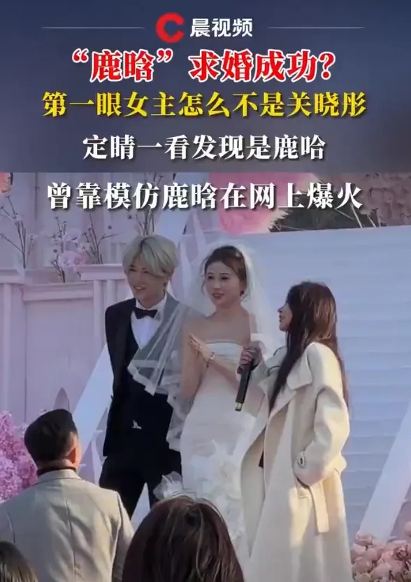 网红鹿哈求婚成功，曾因模仿鹿晗大火，律师提醒