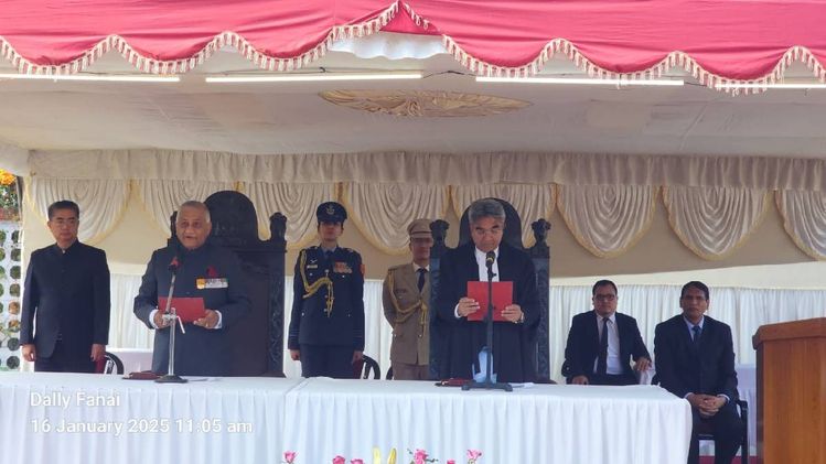 General Vijay Kumar Singh (retd) takes oath as the 25th Governor of Mizoram