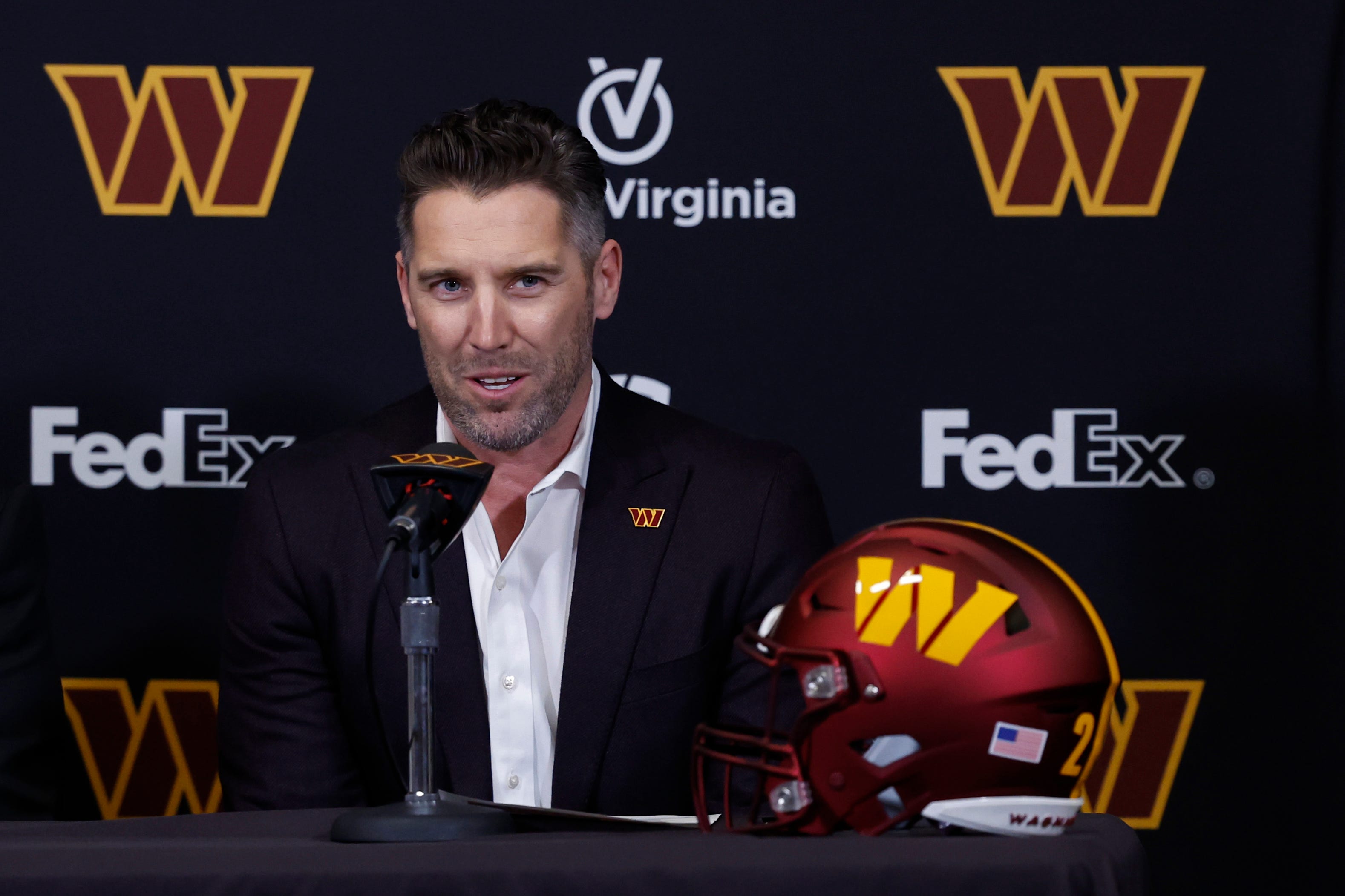 Commanders introduced their new GM Adam Peters one year ago