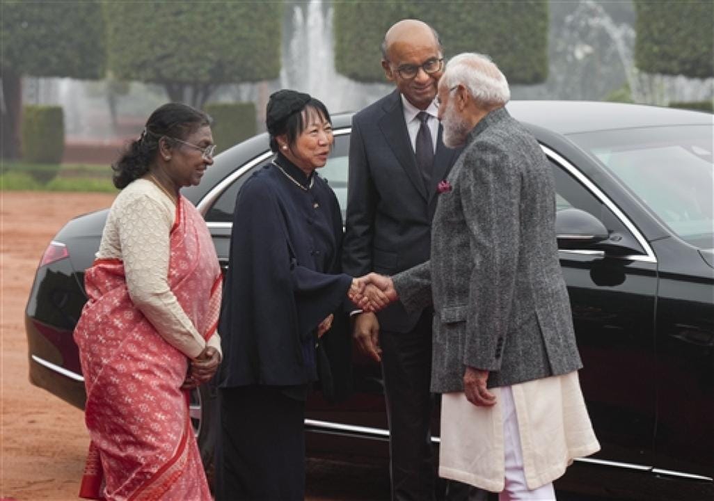 IN PHOTOS President Tharman Shanmugaratnam arrives in India for state visit