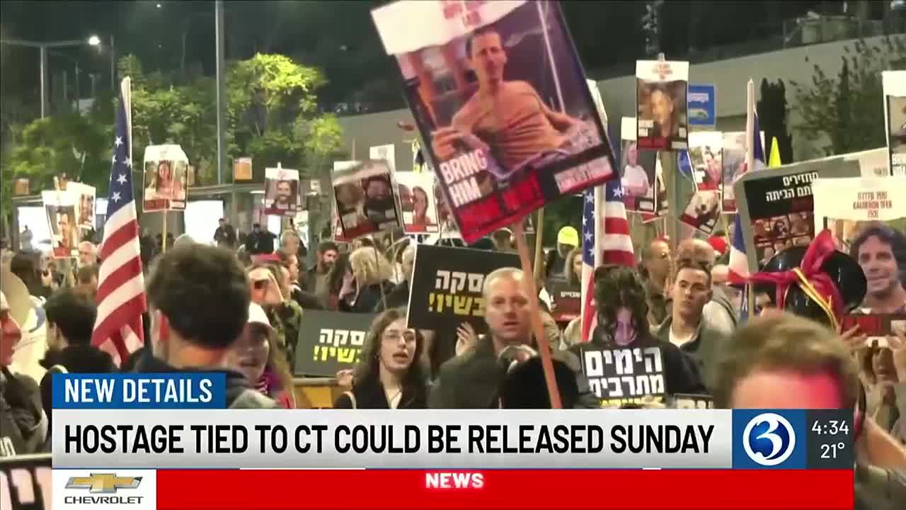 Hostage from CT expected to return from Israel and Hamas ceasefire and ...