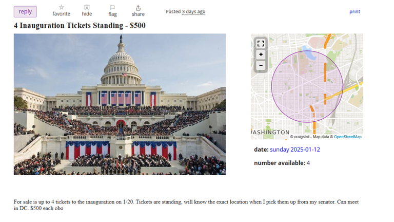 How to get tickets to Trump’s inauguration; $500 tickets spotted on ...