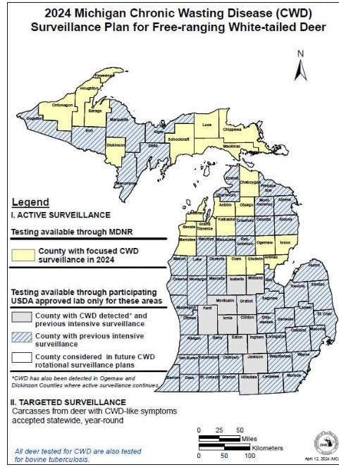 Mecosta County buck found with CWD. Where the disease is found in ...