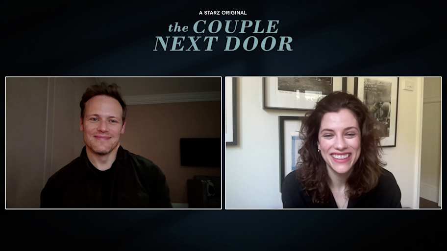 Sam Heughan and Jessica De Gouw tease characters' struggles and relationship in The Couple Next ...