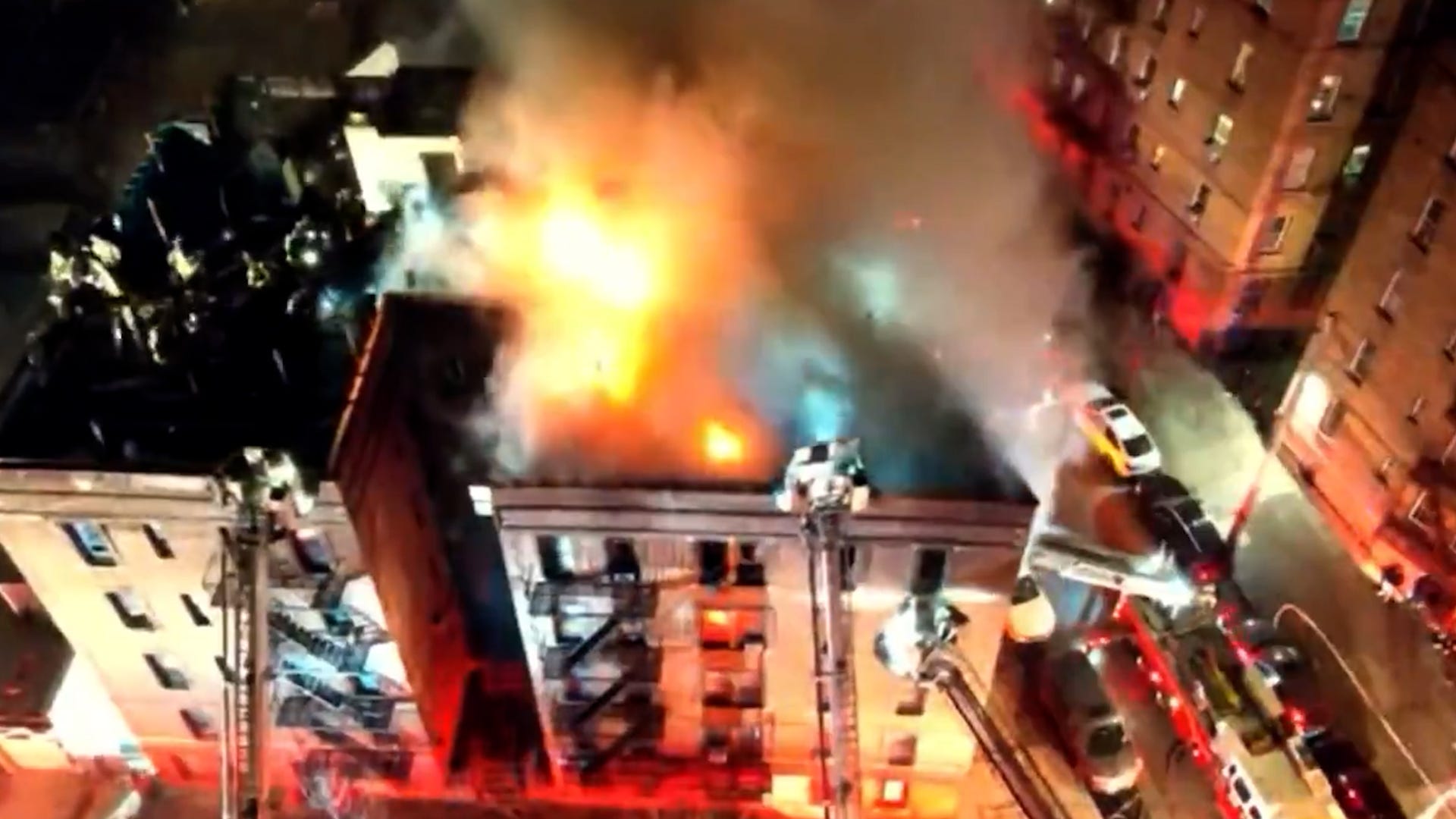 Massive fire erupts at Bronx apartment building injuring 2 firefighters ...