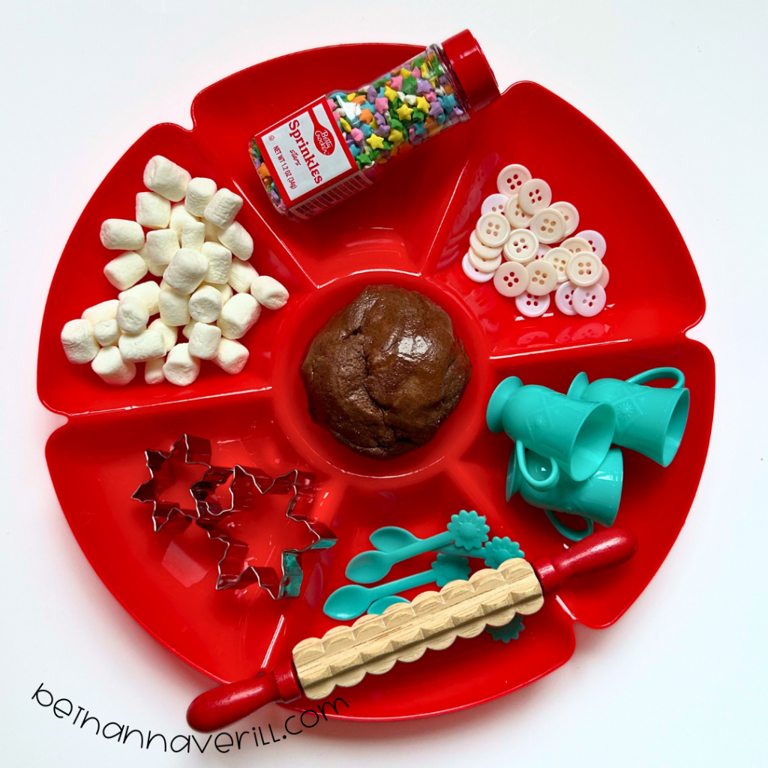 Hot Cocoa Playdough Tray Idea: Sensory Fun for Preschoolers