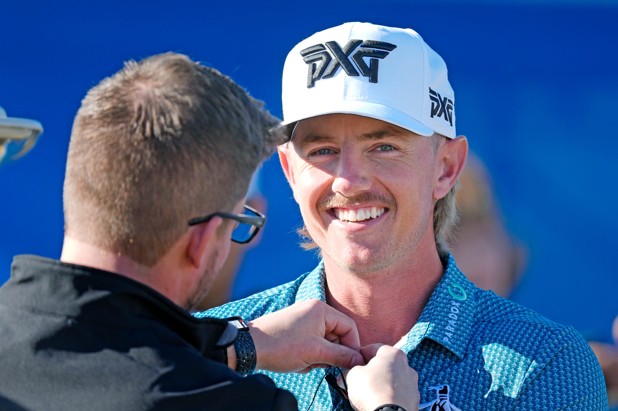 Jake Knapp, a pro golfer sponsored by the Anaheim Ducks, played pro-am ...