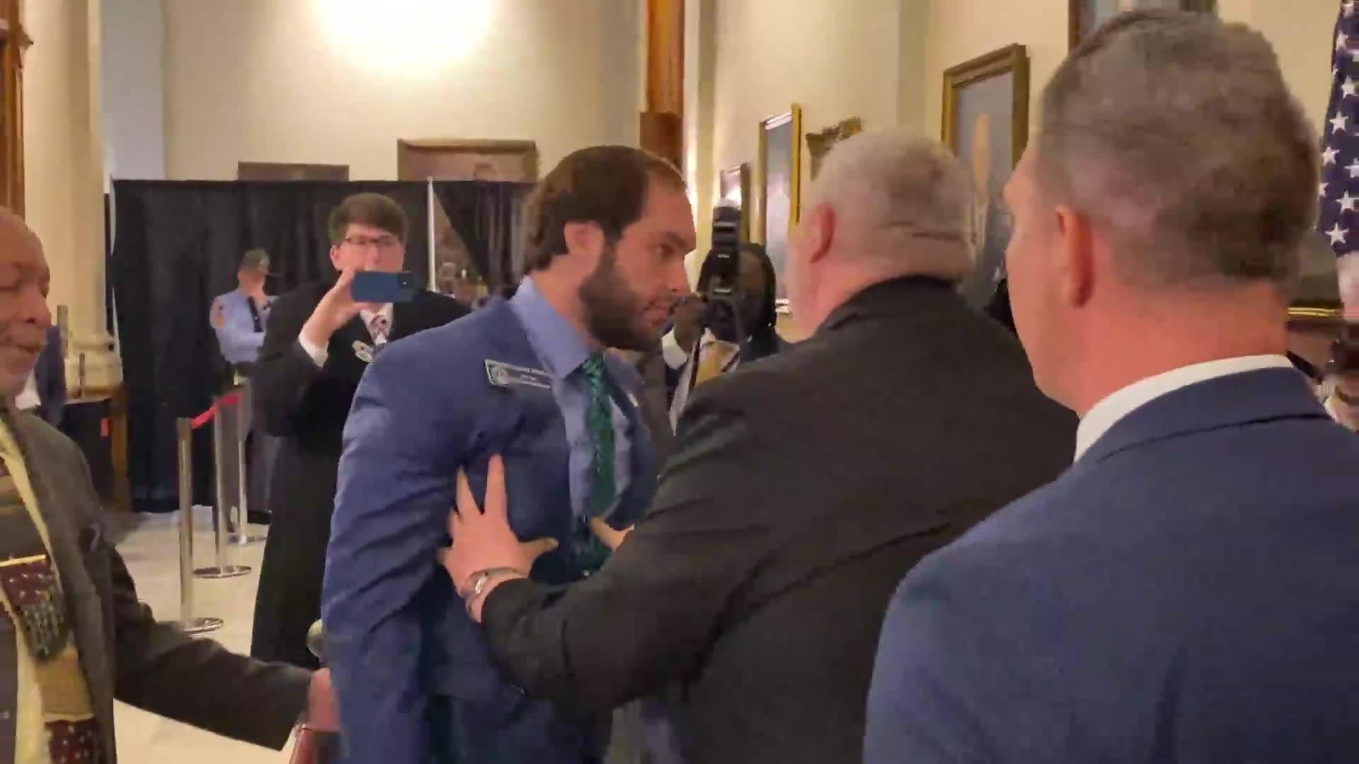 Georgia State Sen. Colton Moore arrested while trying to attend State ...