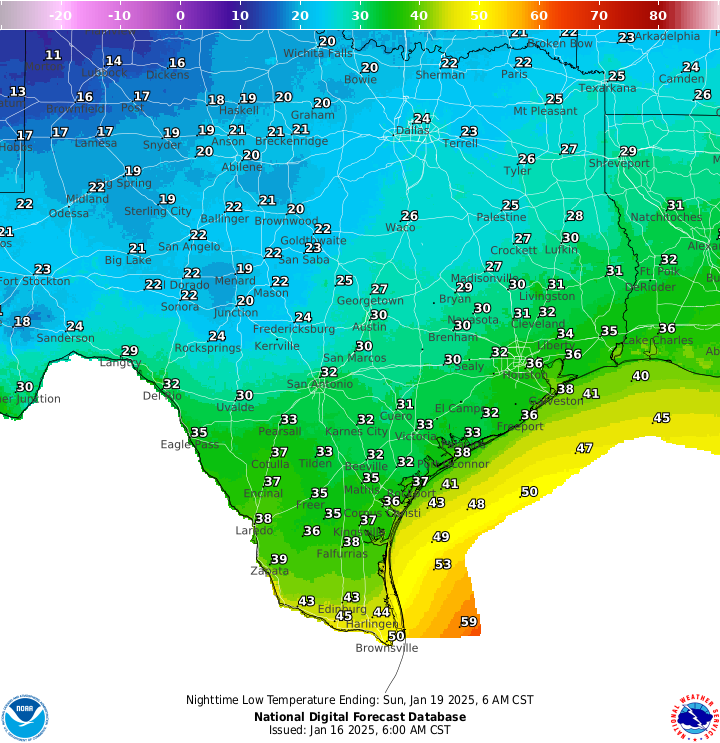 How cold will temperatures get in Texas? See highs and lows by region ...