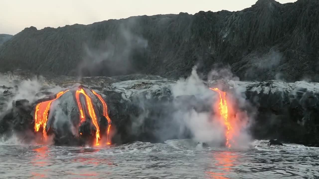 Kilauea Volcano Eruption: Hawaiian Lava Flows Captured by Drone