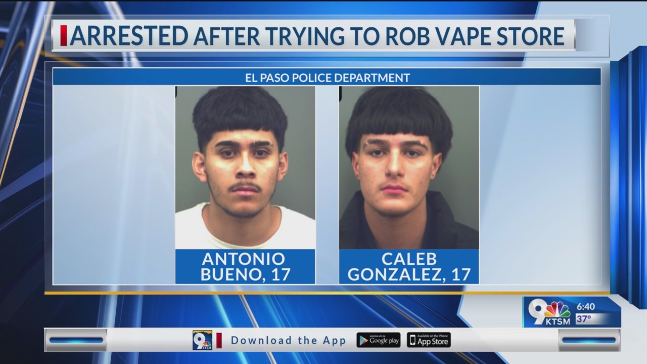 Teens arrested after trying to rob vape store in West El Paso, police say