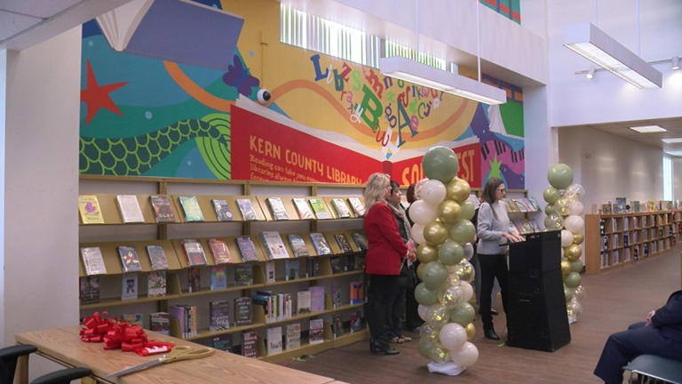 Southwest Bakersfield Kern County Library reopens after year-long ...