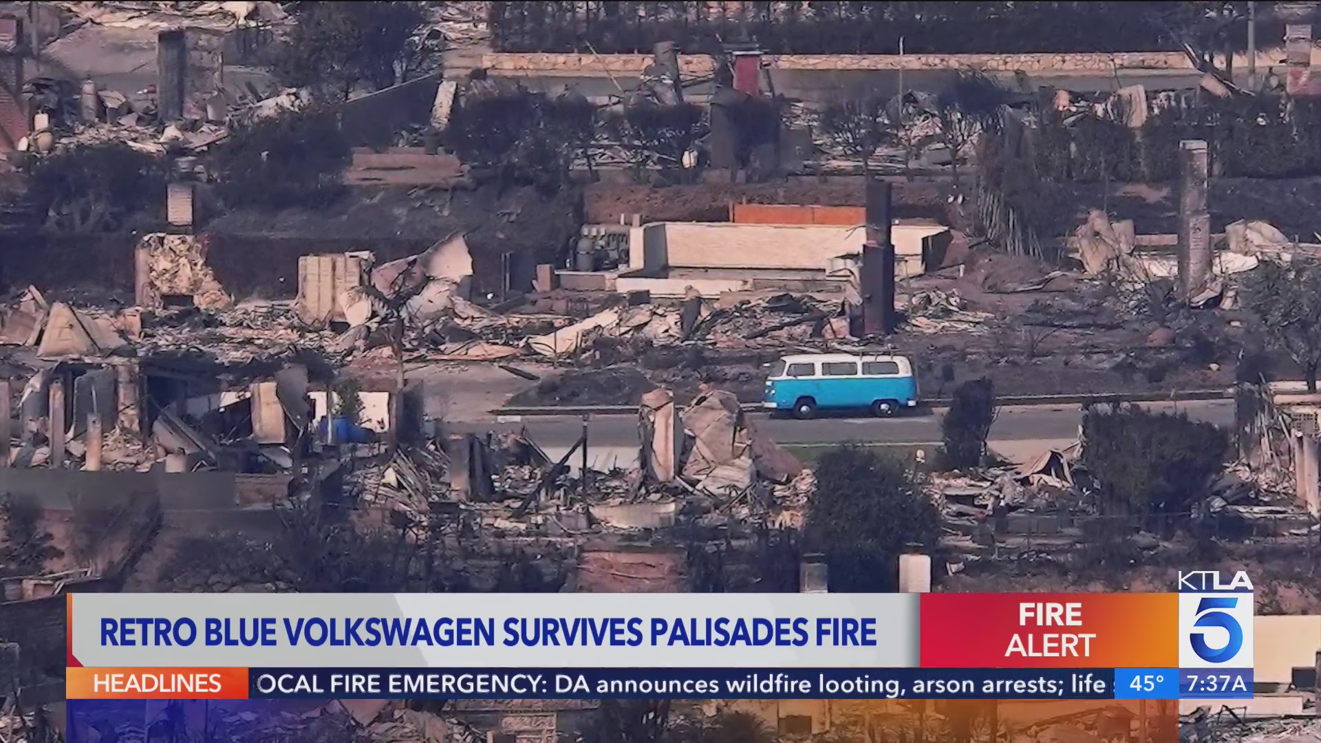 VW Bus survives Palisades Fire