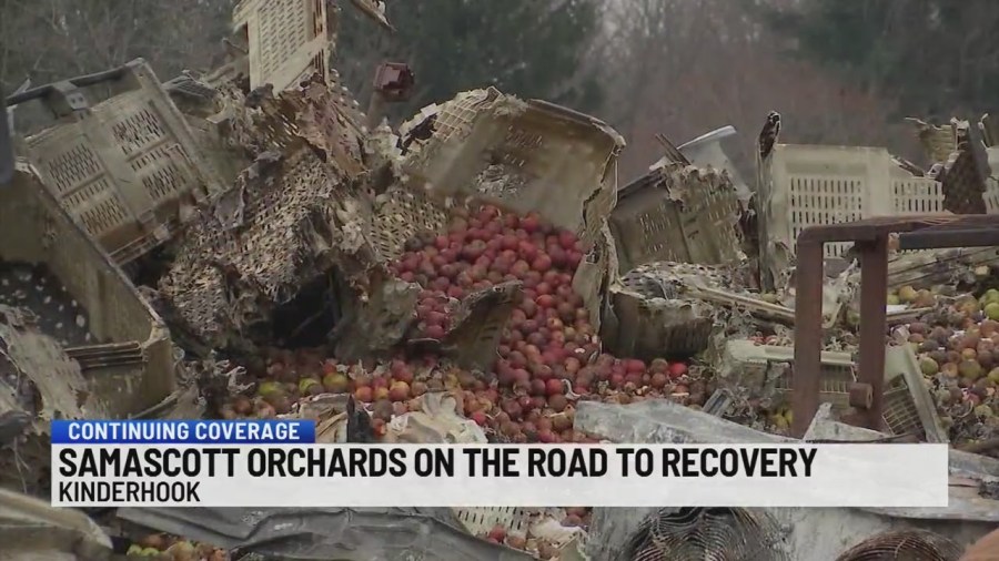 Samascott Orchards cleaning up after barn fire