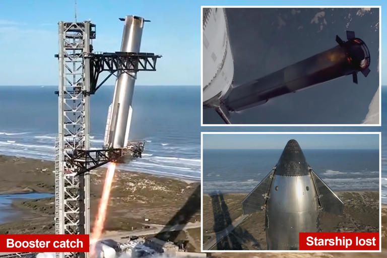 SpaceX catches its colossal Starship rocket at launch pad — but ...