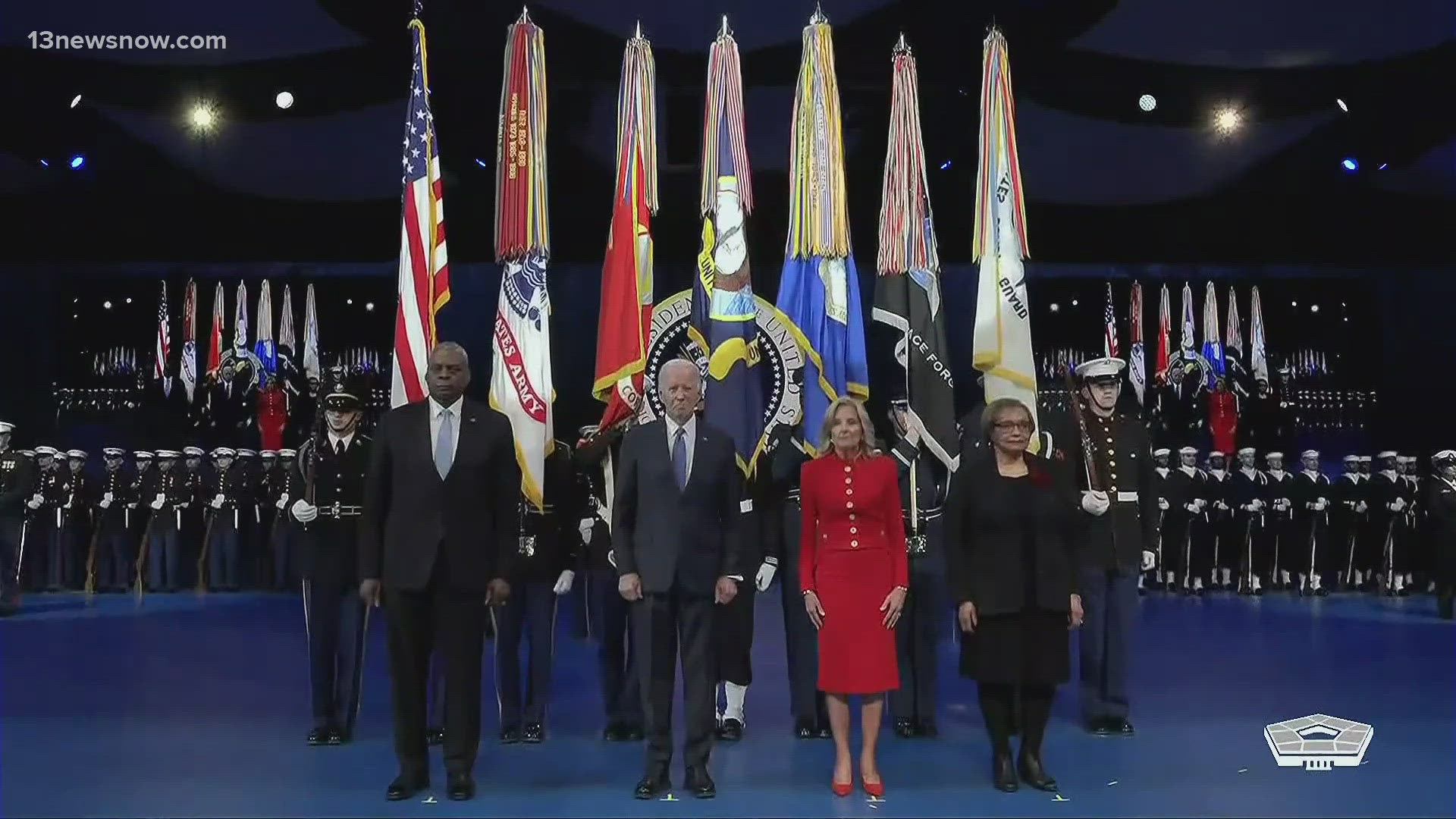 Armed Forces Farewell Tribute salutes Joe Biden's role as Commander in ...